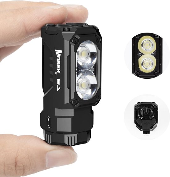 1800 lumen oplaadbare mini-zaklamp met magneet - superheldere 6 modi ...