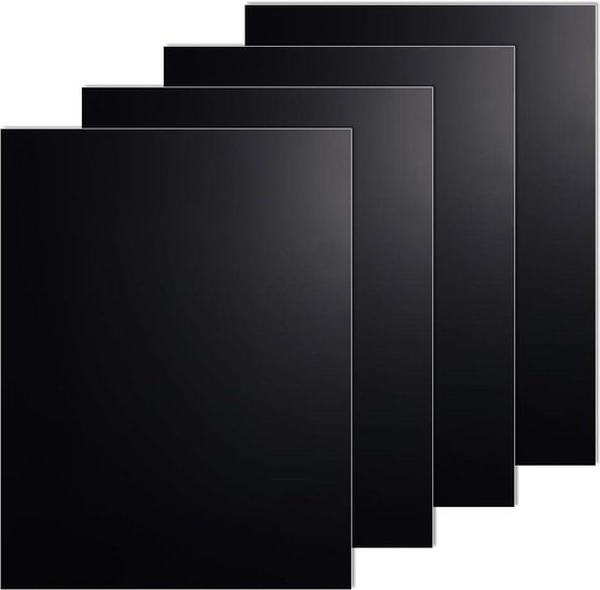 4 vellen zwarte ABS-kunststof plaat 25 x 20 cm 2 mm dik - voor ...