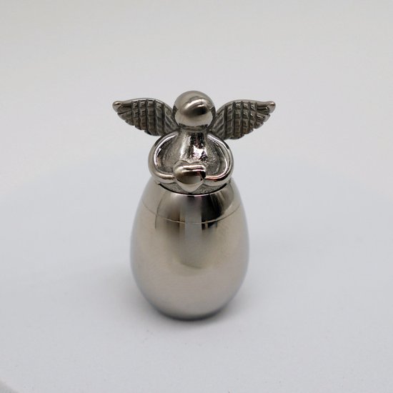 Mini urn - Zilver - Engel - Urn voor as - Klein | bol