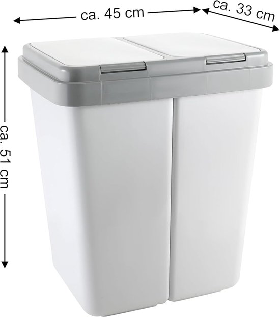 Praktische Keuken Afvalbak met Dubbel Compartiment en Geurvrije Deksel ...