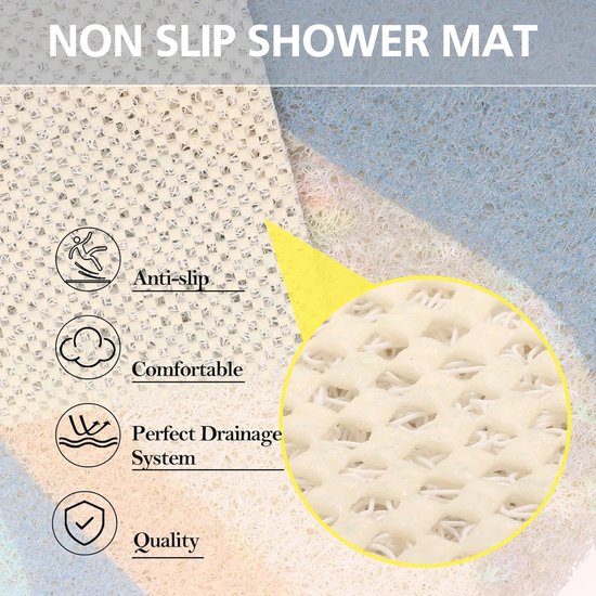 Antislip douchemat voor buiten en binnen - PVC badmat met anti-schimmel ...