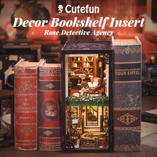 Doe-het-zelf Miniatuur Huis Kit - Mysterieboek Hoek met LED Verlichting ...