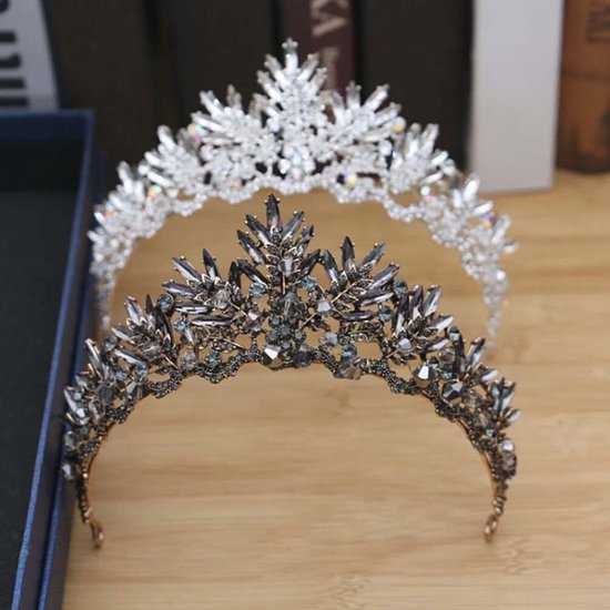 Vintage Barokke Kroon Tiara voor Bruiloft en Feestelijke Gelegenheden | bol