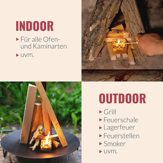 Eco-vuuraansteker voor barbecue en open haard - Duurzaam en geurloos ...