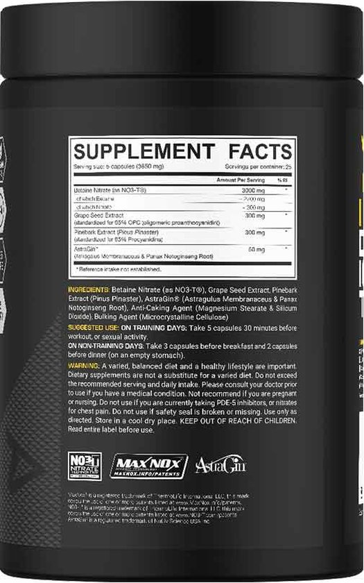 Dedicated Nutrition Vaso Grow - Spieropbouw supplement - Veganistische ...