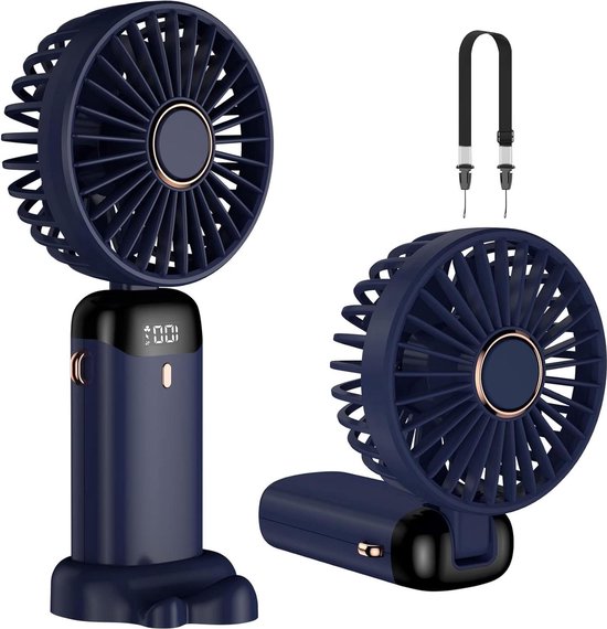 Draagbare mini-ventilator oplaadbaar - 5 snelheden - geïntegreerde 4200 ...