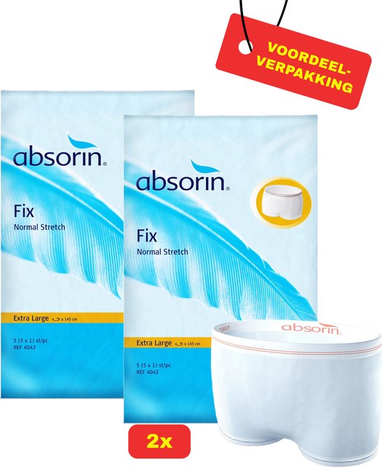 2x Absorin Fix Normal Stretch Maat XL - 2x 5 stuks - Voordeelverpakking ...