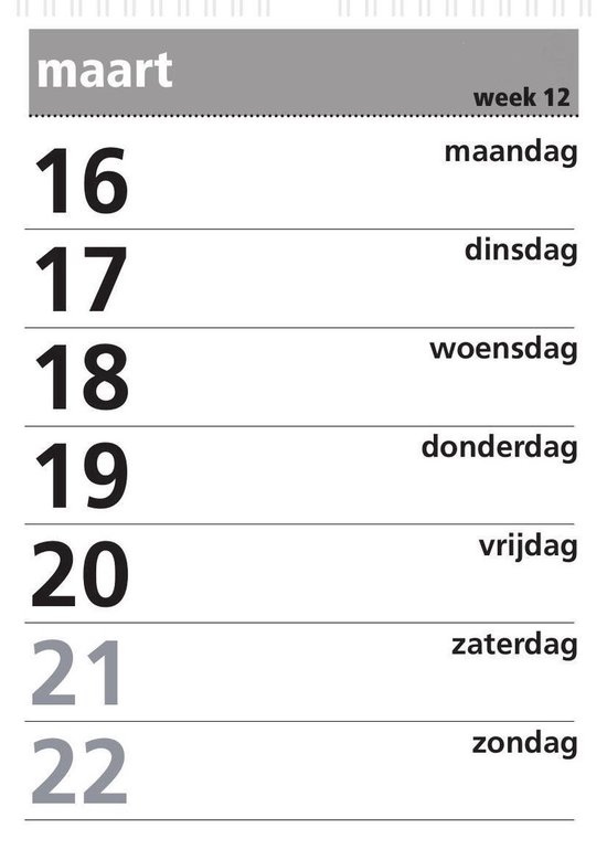 Castelli Kalender grote cijfers week A4 jaarkalender 2026 | bol