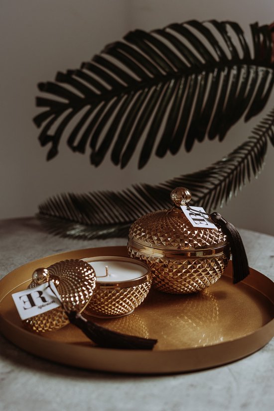 Geurkaars Rond Goud 115ml - Inspired by La Vie Est Belle | bol