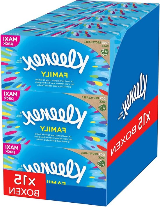 Zakdoeken maxi-pack Family - 15 dozen - 128 zakdoeken - ideaal formaat ...