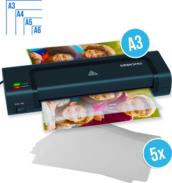 Fichero Lamineerapparaat A3 - Lamineermachine A3 - Plastificeerapparaat A3, A4, A5 en... | bol