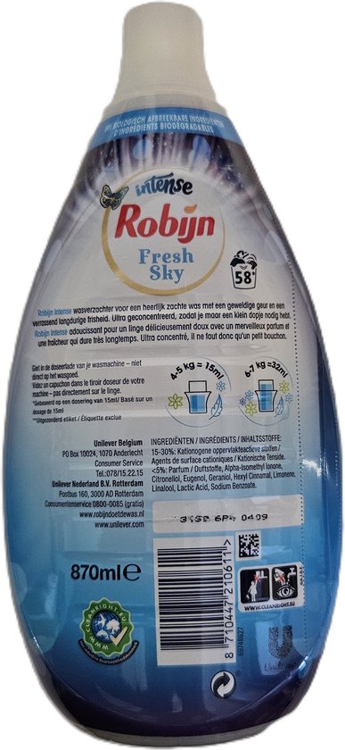 Robijn intense Fresh Sky 870ml | bol