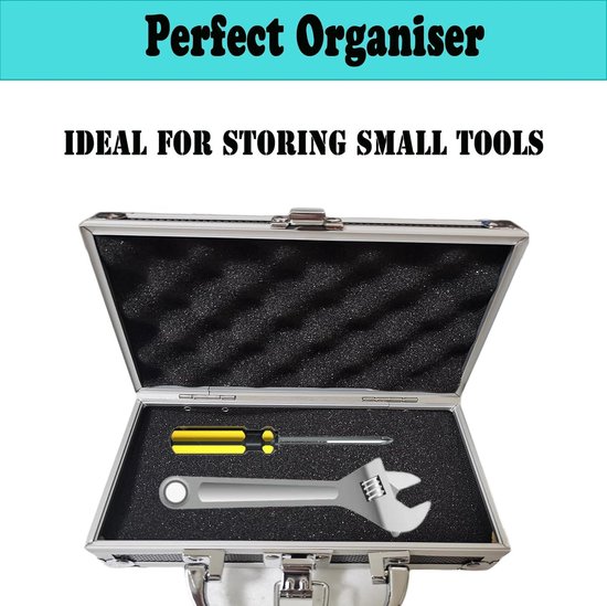 Mini-aluminium draagbare gereedschapskist - opbergbox met ...