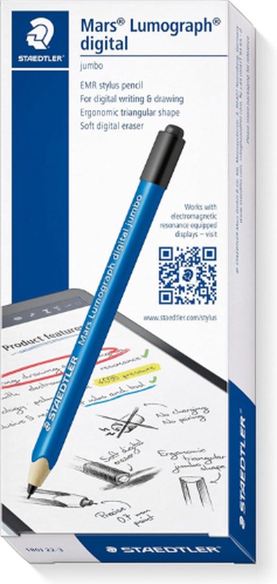 STAEDTLER EMR Stylus Pen - 4096 drukniveaus - Digitale gum - Mars ...