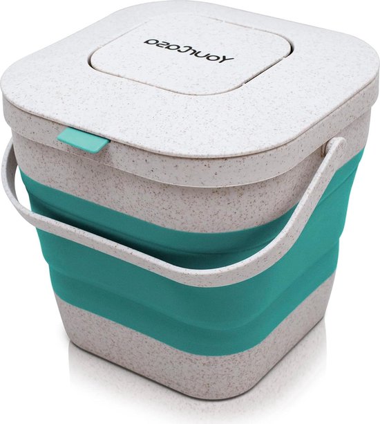 Compostemmer opvouwbaar 4 liter bio-afvalemmer - dagelijks biologisch ...