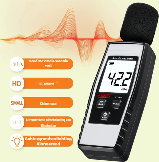 Decibelmeter - Geluidsmeter - Db Meter - Digitaal - Geluidssterkte ...