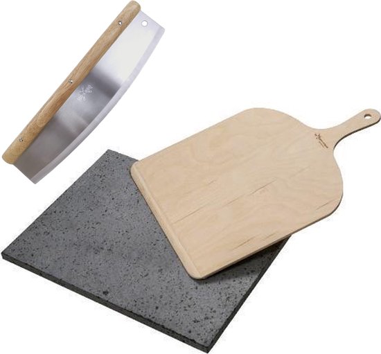 ETNA Pizza steen - Grote pizzasteen & pizzaschep - 30 cm x 38 cm ...