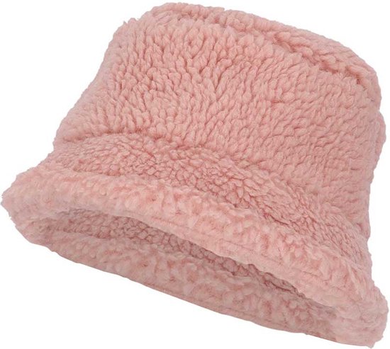 Sarlini - Hoedje meisjes - Teddy Wol - Licht Roze - 4/8 Jaar | bol