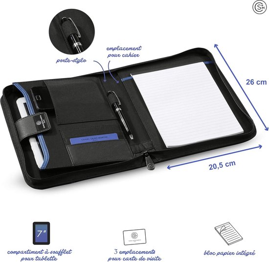 A5 Conferentiemap met rits - Geschikt voor notitieblok en documenten | bol