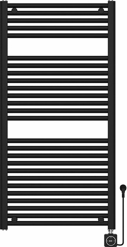 Elara elektrische radiator Smart WiFi 118,5 x 60 cm mat zwart | bol