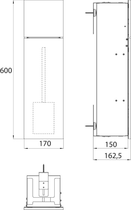 Pure Inbouw-wc-module met push-to-open-functie en aanslag links - Mat ...