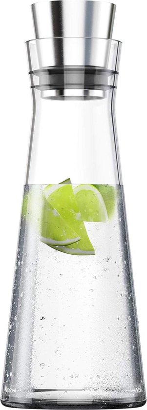 Waterkaraf - Water karaf Flow Glazen 1 liter karaf automatische ...