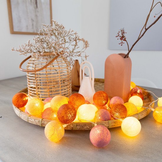 Cotton Ball Lights - LED lichtslinger voor binnen - Handgemaakt en ...