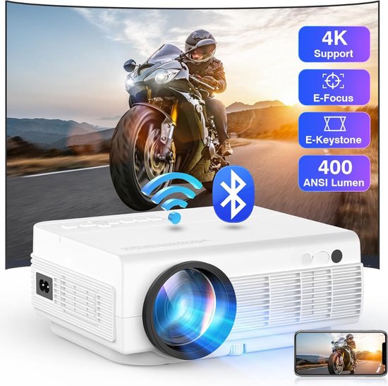 Mini Projector - Bluetooth Projector - 4K Projector - Mini Beamer ...