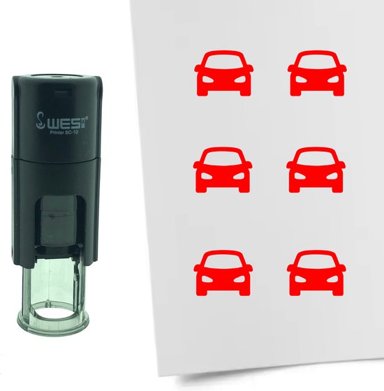 CombiCraft Stempel Auto 10mm rond - rode inkt | bol