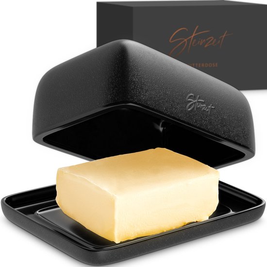 Stone Age design botervloot met deksel - Botervloot keramiek voor alle ...