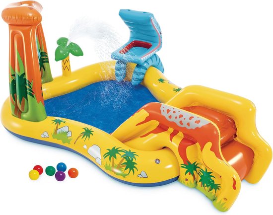 Kinderzwembad met Glijbaan - Speelzwembad - Kinder Opblaas Zwembad ...