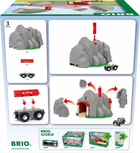 BRIO World â€“ 36044 Ontploffende tunnel | Set speelgoedtreintjes voor ...