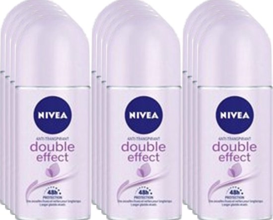Nivea Double Effect Deodorant Roller - 12 x 50 ml - Voordeelverpakking | bol