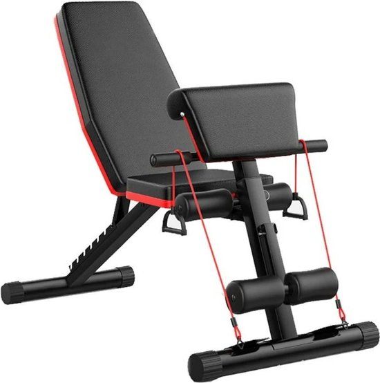 Buikbank - Verstelbaar - Opvouwbaar - Home Gym - Buikspierkwartier - Abs - fitness -... | bol