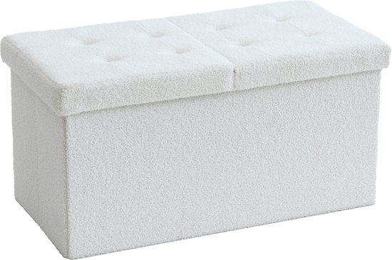 ACAZA Poef - Hocker met Opbergruimte - Poef met deksel - Teddy Bank ...