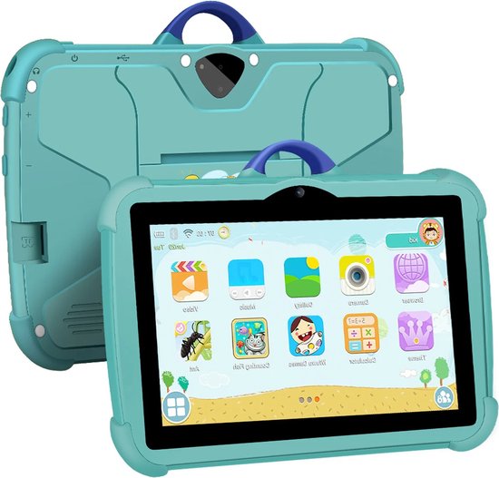 Nieuwe 7 Inch Kindertablet met Google – Educatieve Games, Quad Core, 4GB RAM, 64GB... | bol