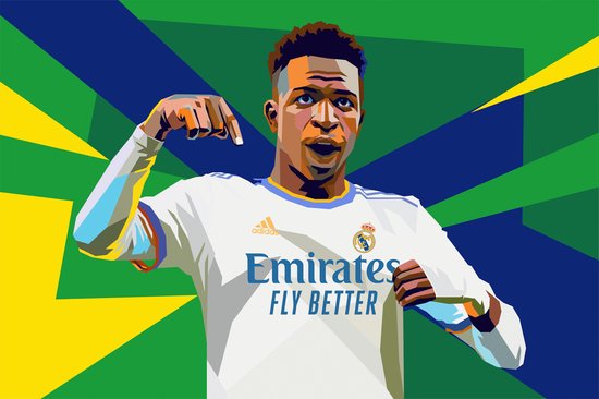 Vini jr poster | Vinicius Junior Pop Poster | Braziliaans Voetbalposter ...