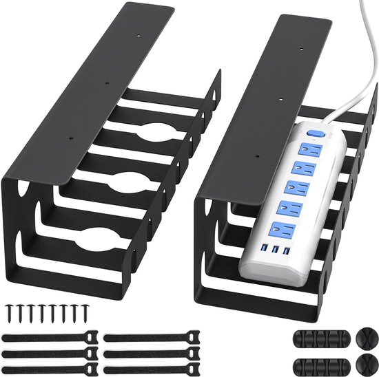 Sounix Bureau Kabelgoot - Set van 2 stuks - Kabel Organiser - Cable ...