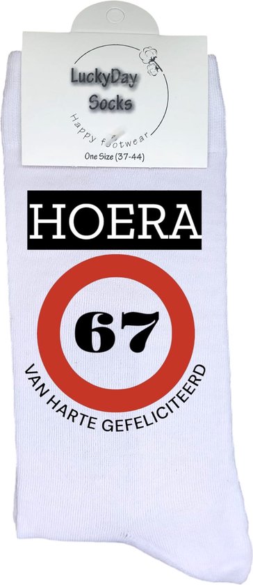 67 jaar Sokken - Gefeliciteerd - Jarig - Verjaardag - Grappige cadeau ...