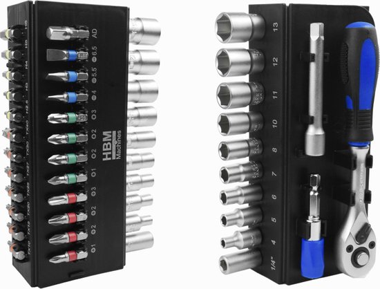 37 delig 1/4 Dop en bit set | bol