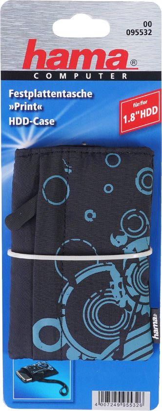 Hama Tas voor harde schijf print zwart 1,8” | bol