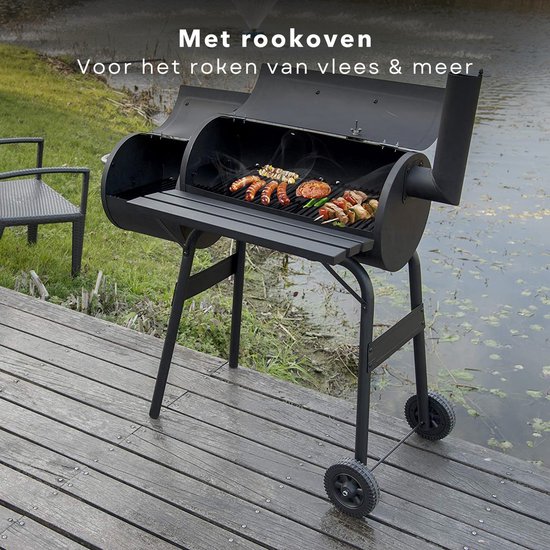 Rookoven Barbecue - Smoker Houtskoolbarbecue - Cilinder BBQ met ...