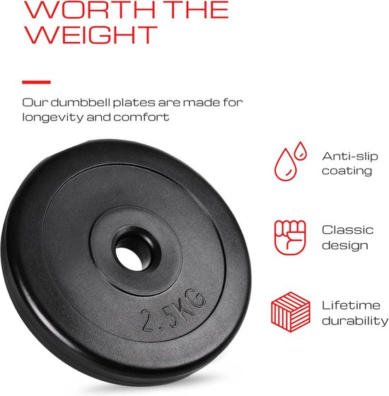 Dumbbells Verstelbare Halters & Halterstang - Korte Halterset ...