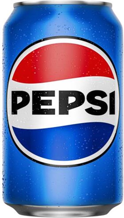 Frisdrank Pepsi Cola Regular blikje 0.33l | 24 stuks | bol