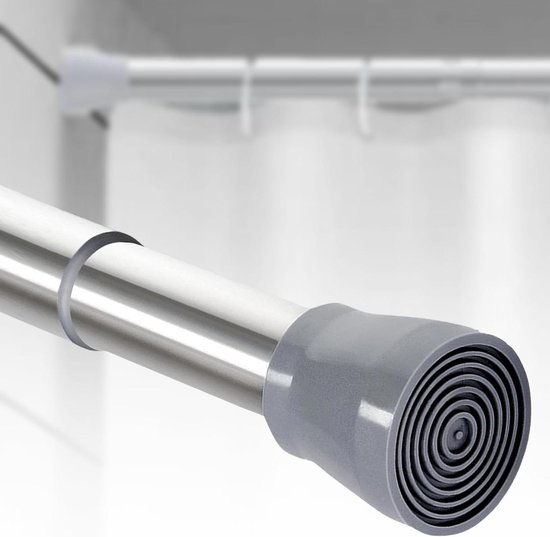 Uitschuifbare douchegordijnstang - spanstangen zonder schroeven - badkameraccessoires... | bol