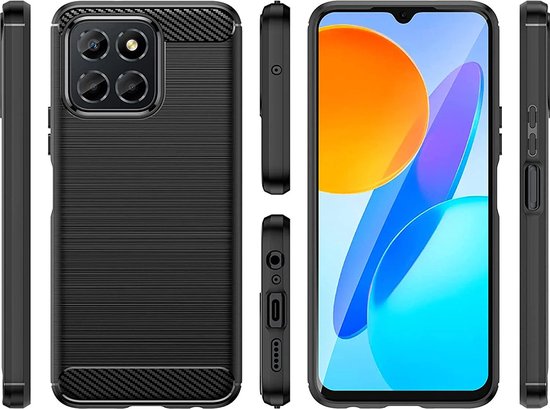 Techsuit Carbon Silicone Back Cover hoesje voor HONOR X6/X8 5G/70 Lite ...