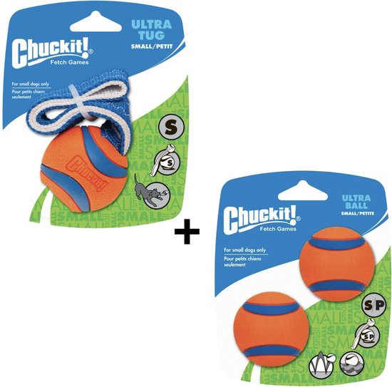 Combideal Chuckit - Ultra Bal Small (5 CM) + Ultra Tug Small (5 CM ...
