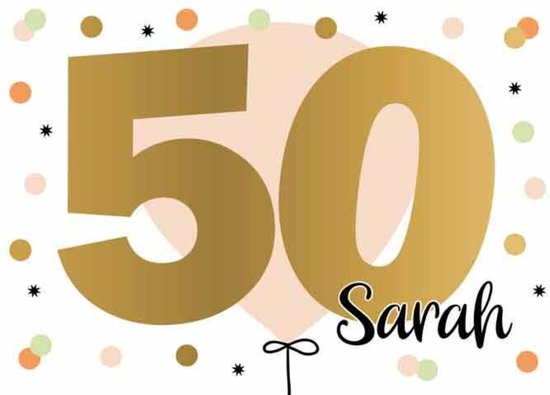 Wenskaart - Daisy 50 jaar Sarah | bol