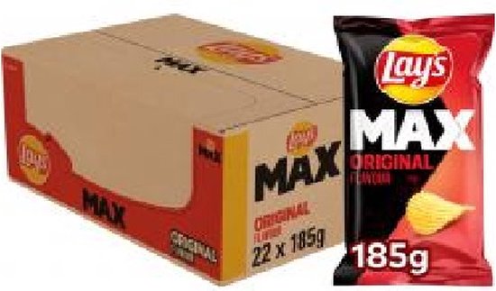 Lay’s MAX Original - Chips - 22 x 185 gram | bol