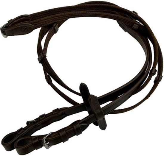 Webband Teugels met Stops - Bruin - Full - reins dressuurteugel ...